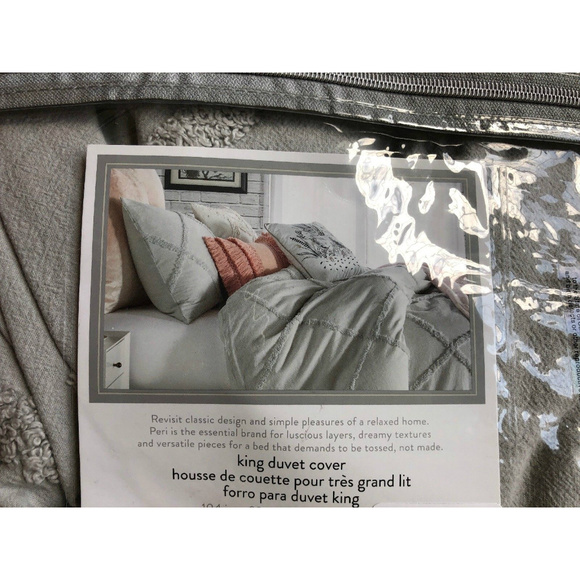 Peri Home | Bedding | Peri Home Duvet Cover Chenille Lattice Queen King ...